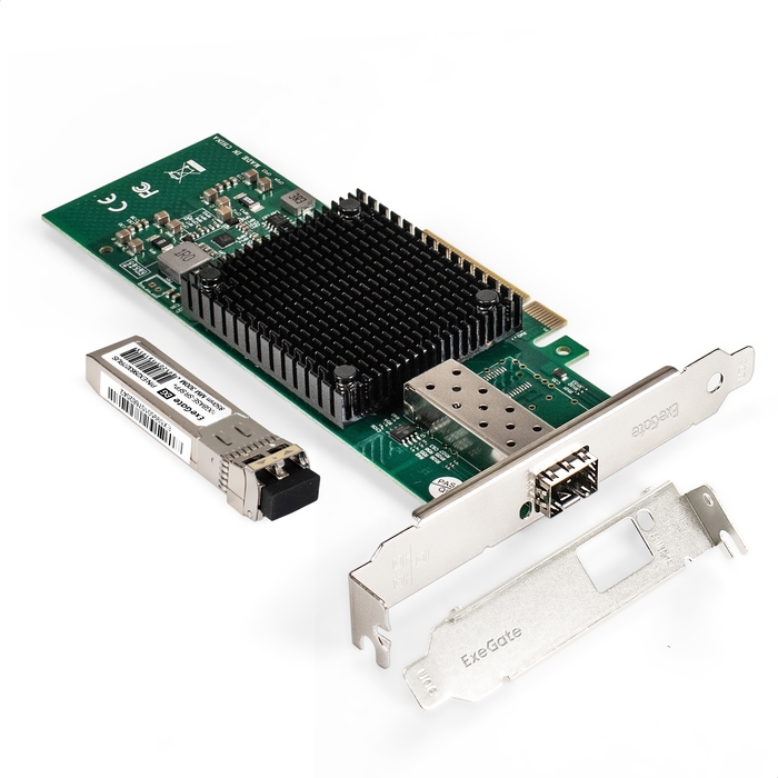 Комплект: ExeGate EXE-X520-DA1 + Трансивер EXT-10G-MM850-LC2-300M