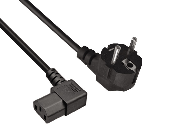 Каталог - Кабели и переходники - Кабели питания - Schuko - C13 угловая